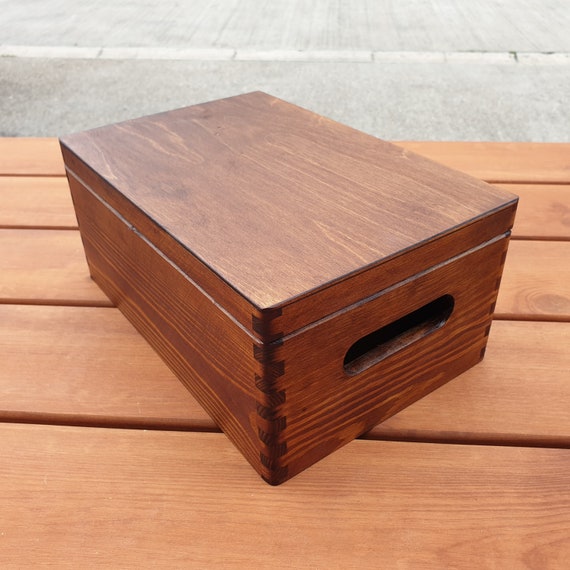 Wooden Box/chest With Handles. Wooden Jewelery Box Hand - Etsy UK