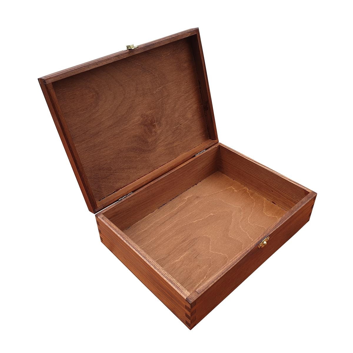A4 Size Wooden Box, for Documents, With Lid Lockable Latch, the Box is ...