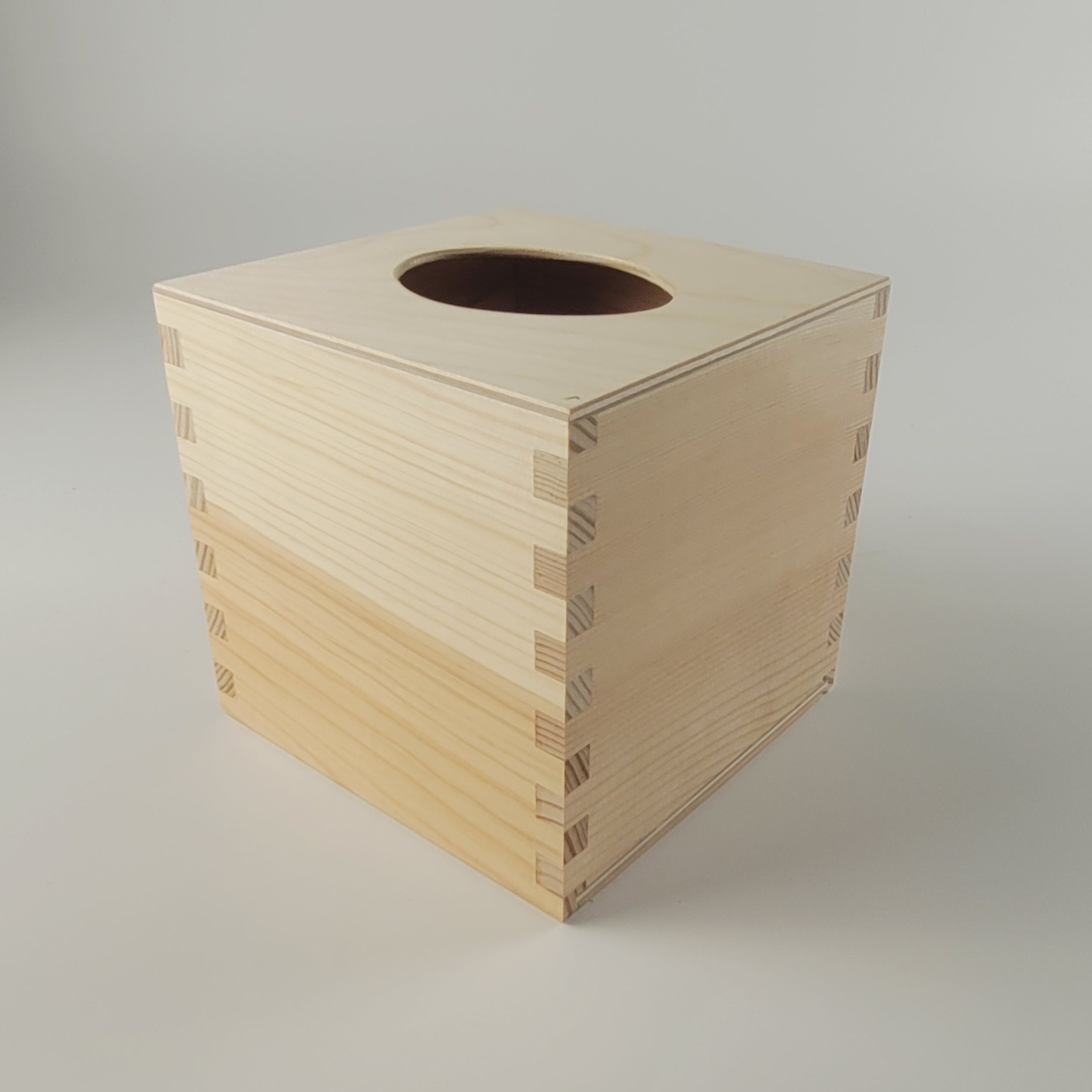 Wooden Square Tissue Box, Painted and Unpainted, Hand-painted Tissue ...