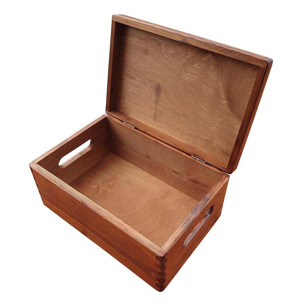 Wooden Box/chest With Handles. Wooden Jewelery Box, Hand Painted Wooden ...