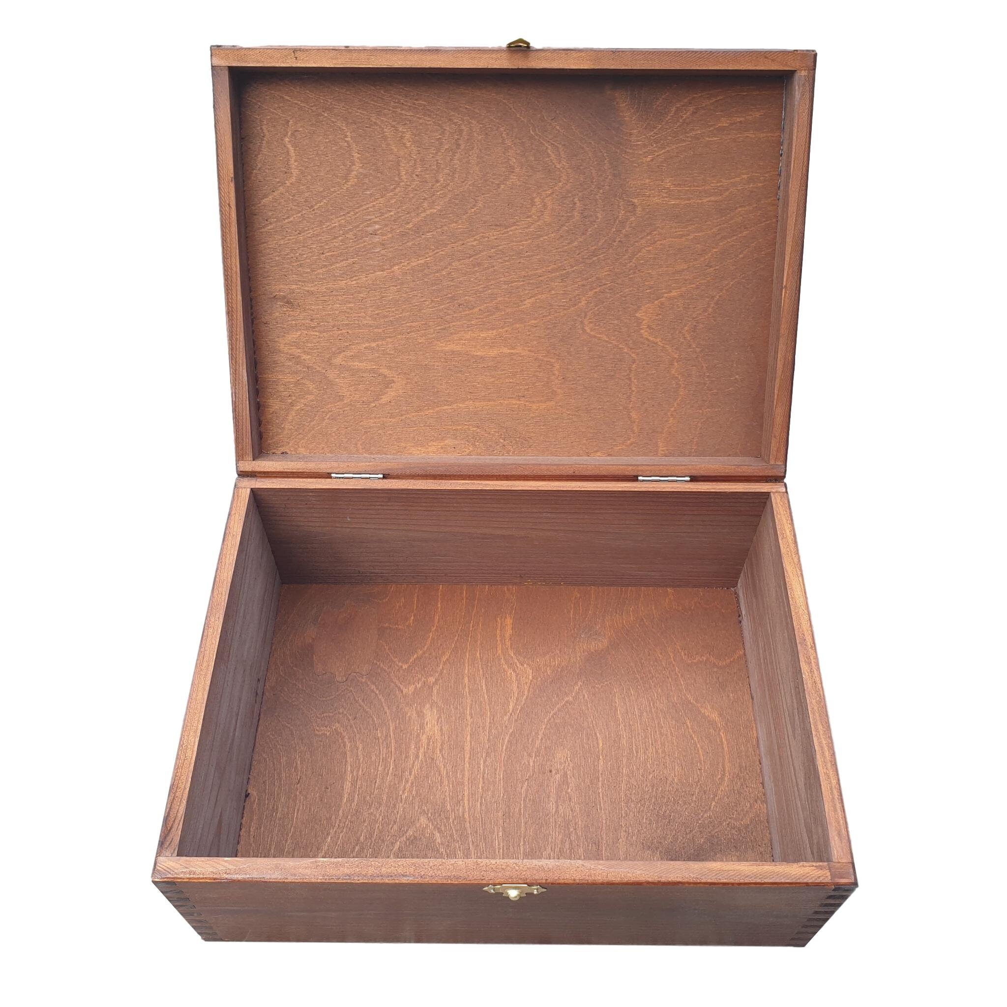 A4 Size Wooden Box for Documents With Lid Lockable Latch - Etsy UK