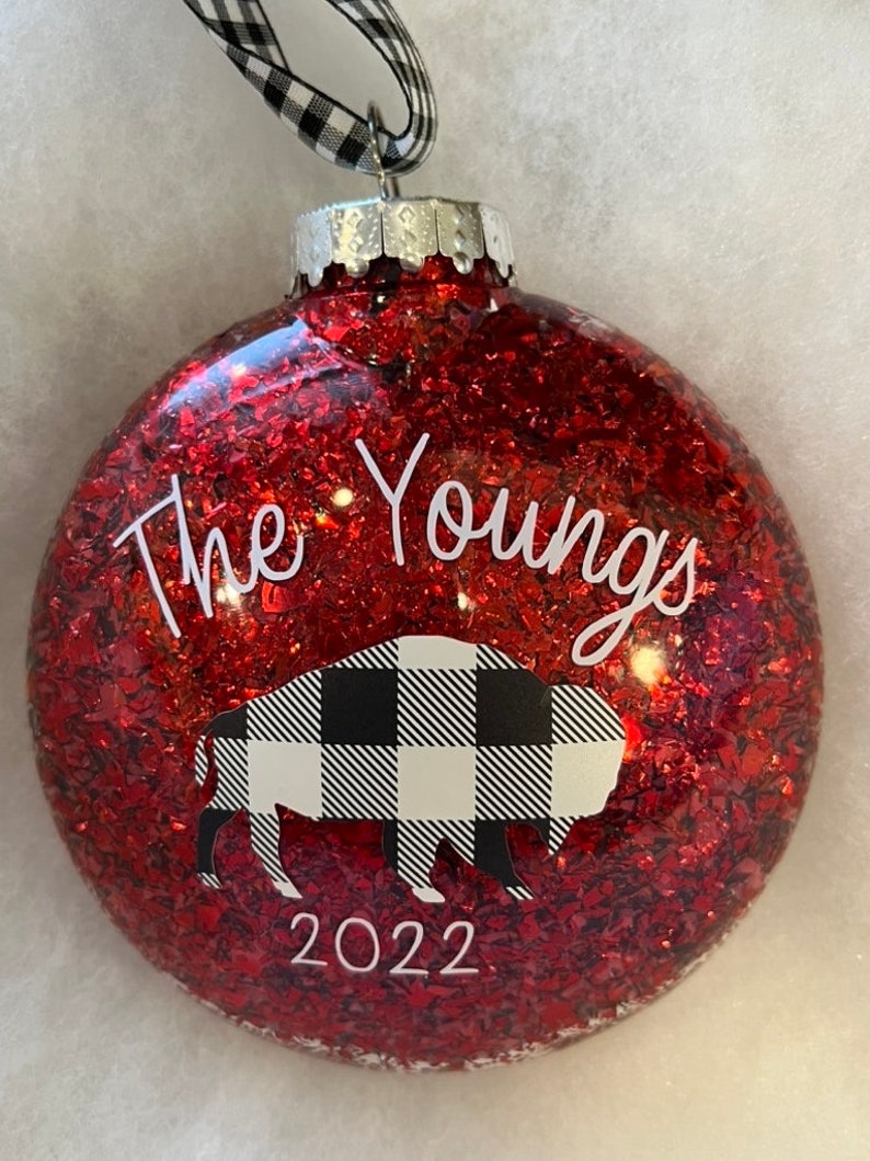 Buffalo Plaid Bills Zubaz Christmas Ornament Choose Your Design One ...