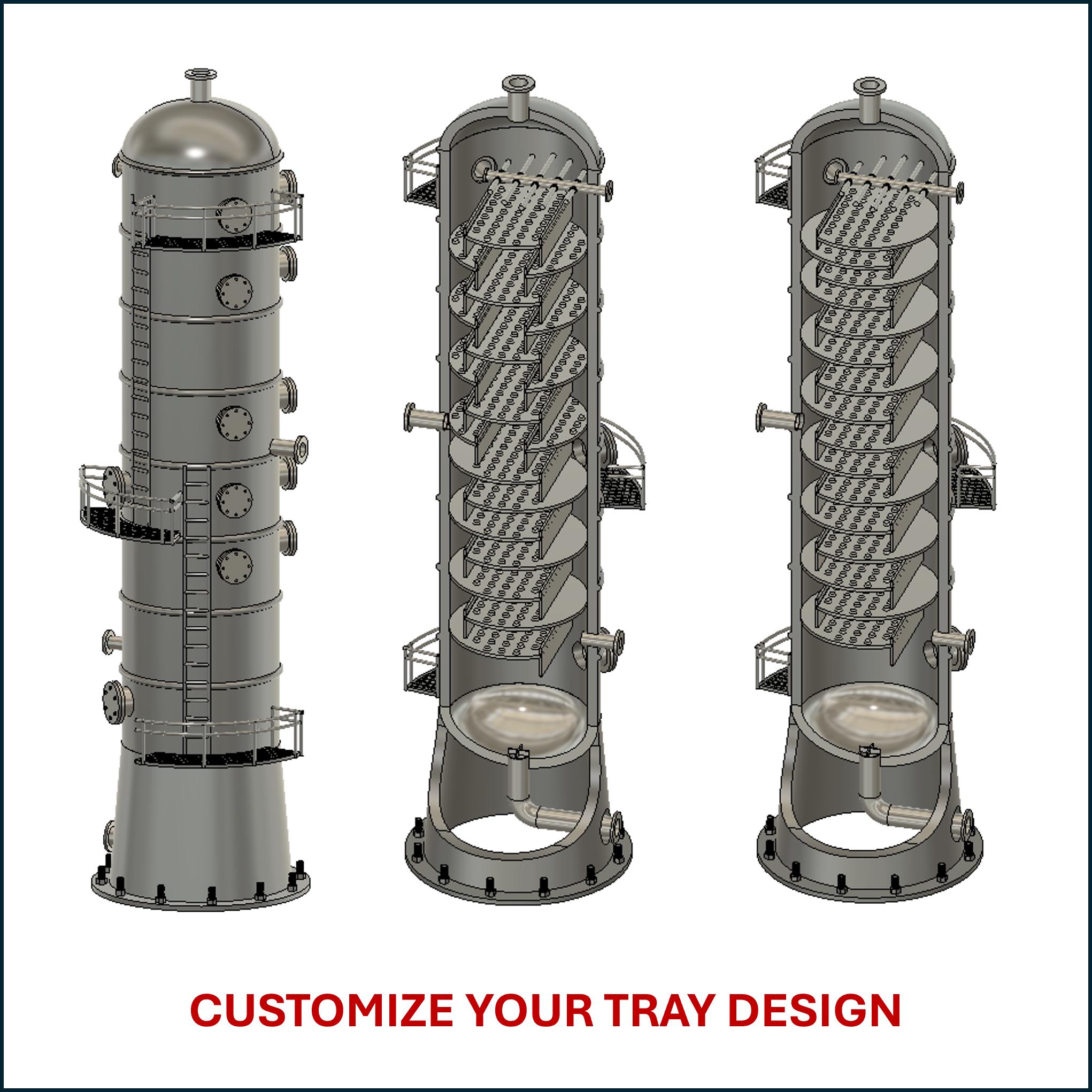 Distillation Column Refinery Model for 3D Printing Full/half Shell With ...