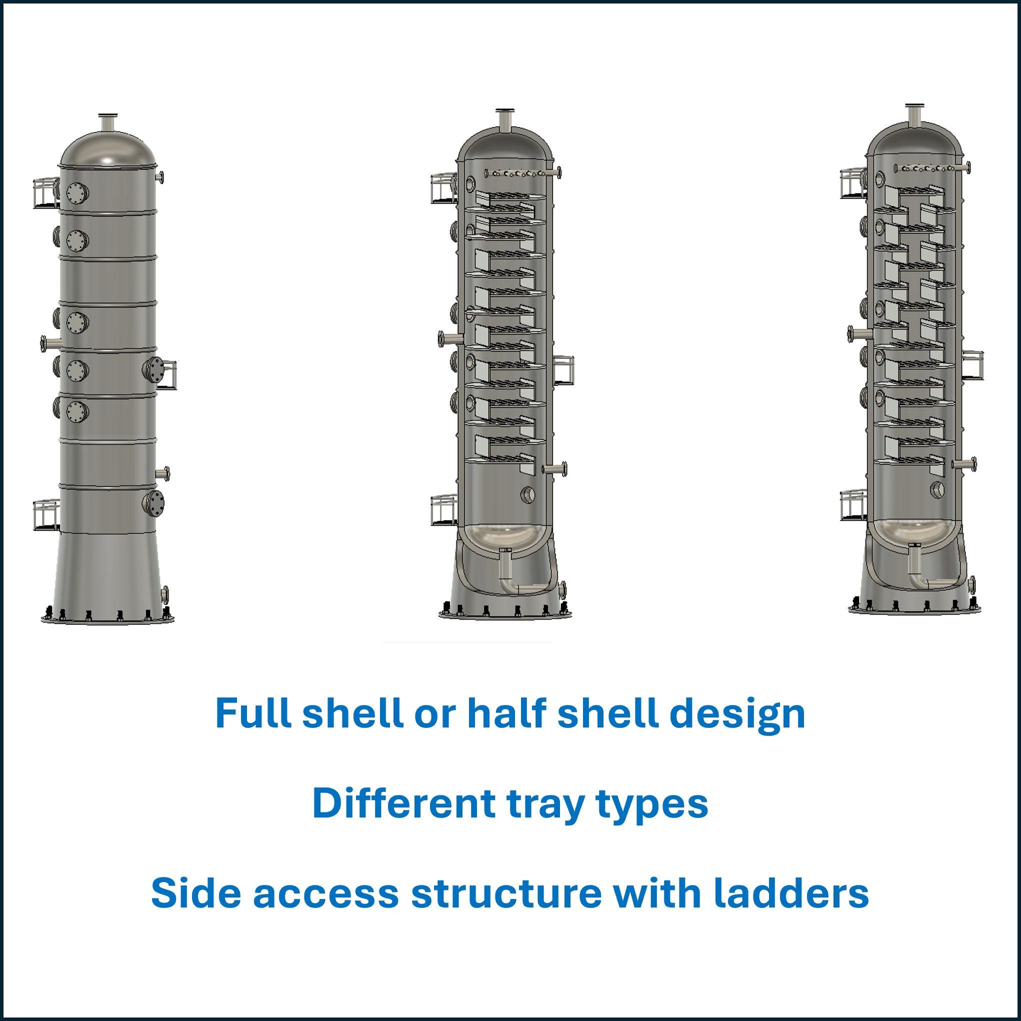 Distillation Column Refinery Model for 3D Printing Full/half Shell With ...