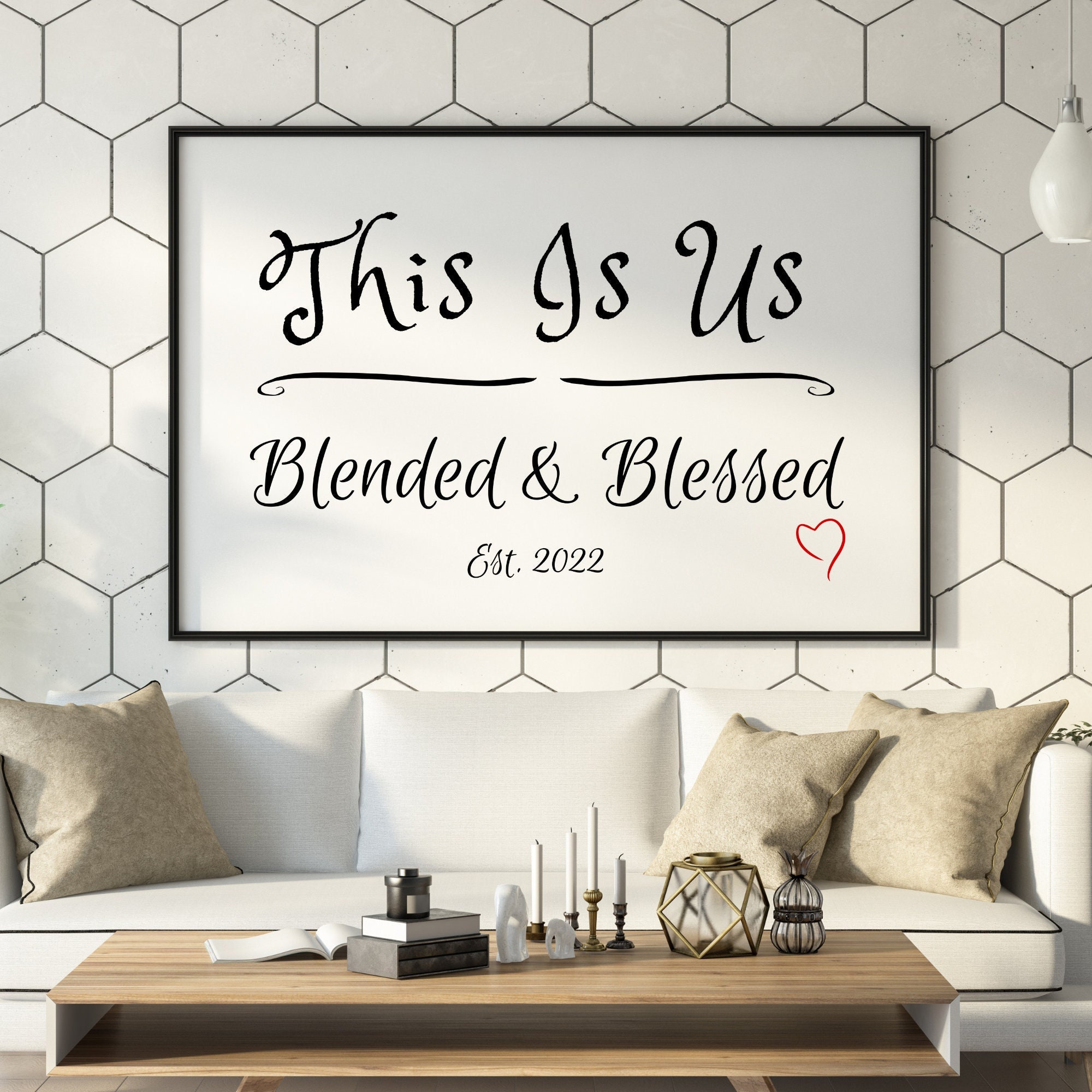 Blended Family Sign Blended and Blessed Family Sign Blended - Etsy