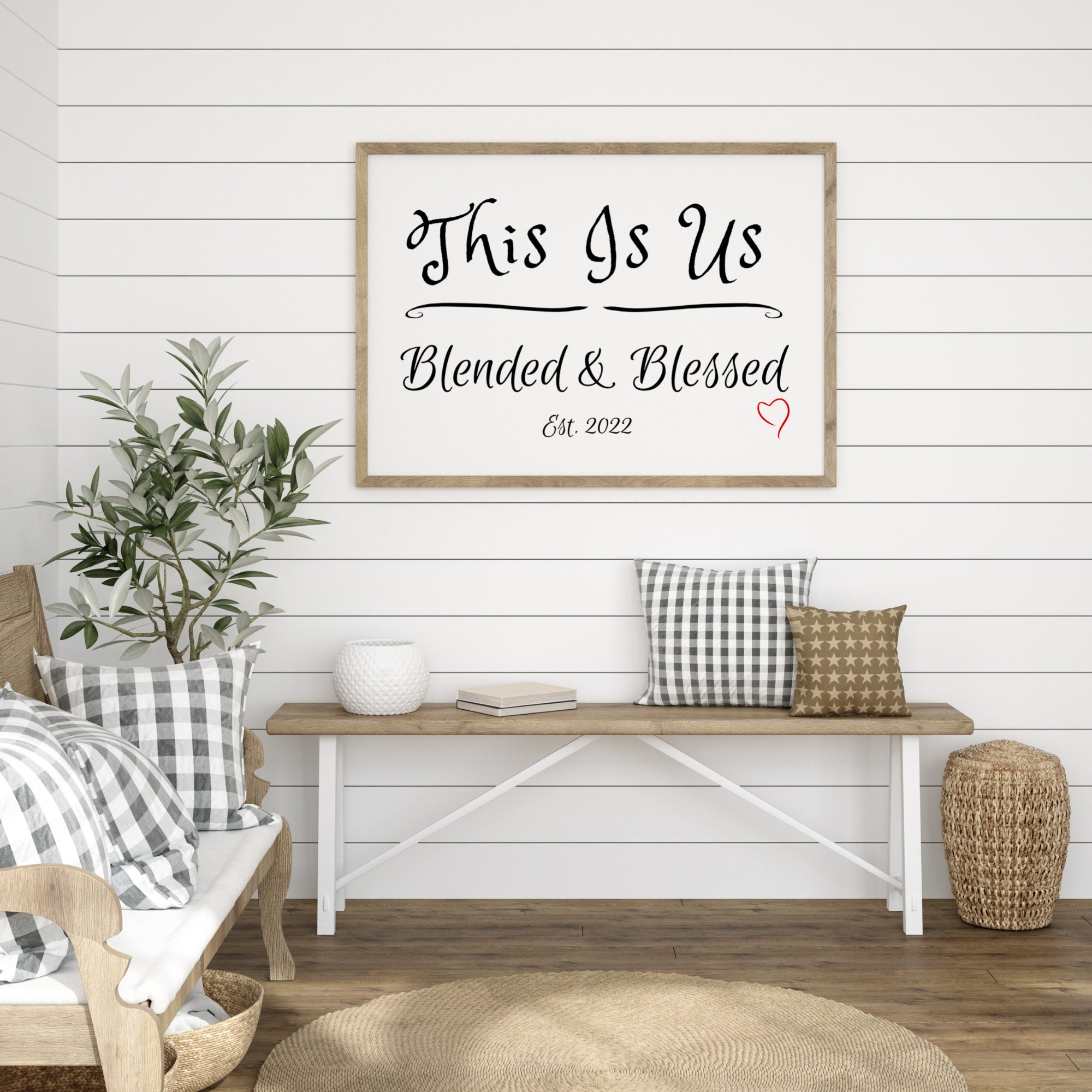 Blended Family Sign Blended and Blessed Family Sign Blended - Etsy