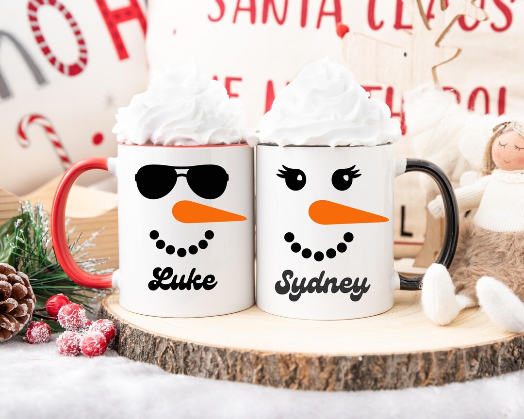 Custom Snowman Mug, Cute Holiday Mug, Hot Chocolate Mug for Kids, Kids ...