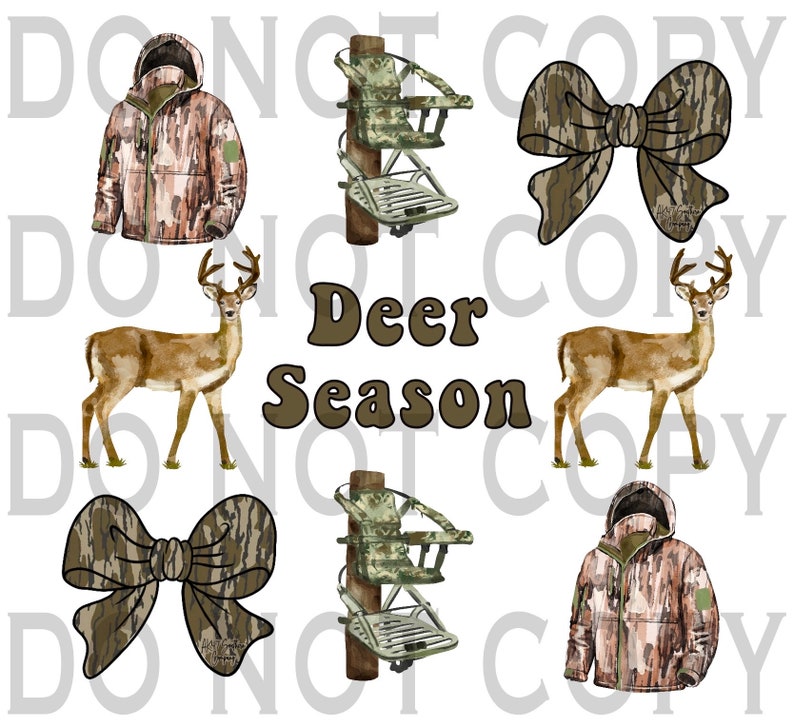 Deer Season Collage PNG, Hunting, Camo, Deer Season, Digital Downloads ...