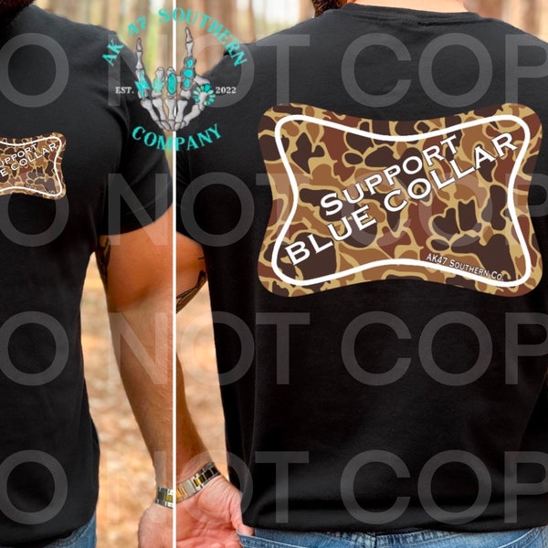 Support Blue Collar Png - Etsy