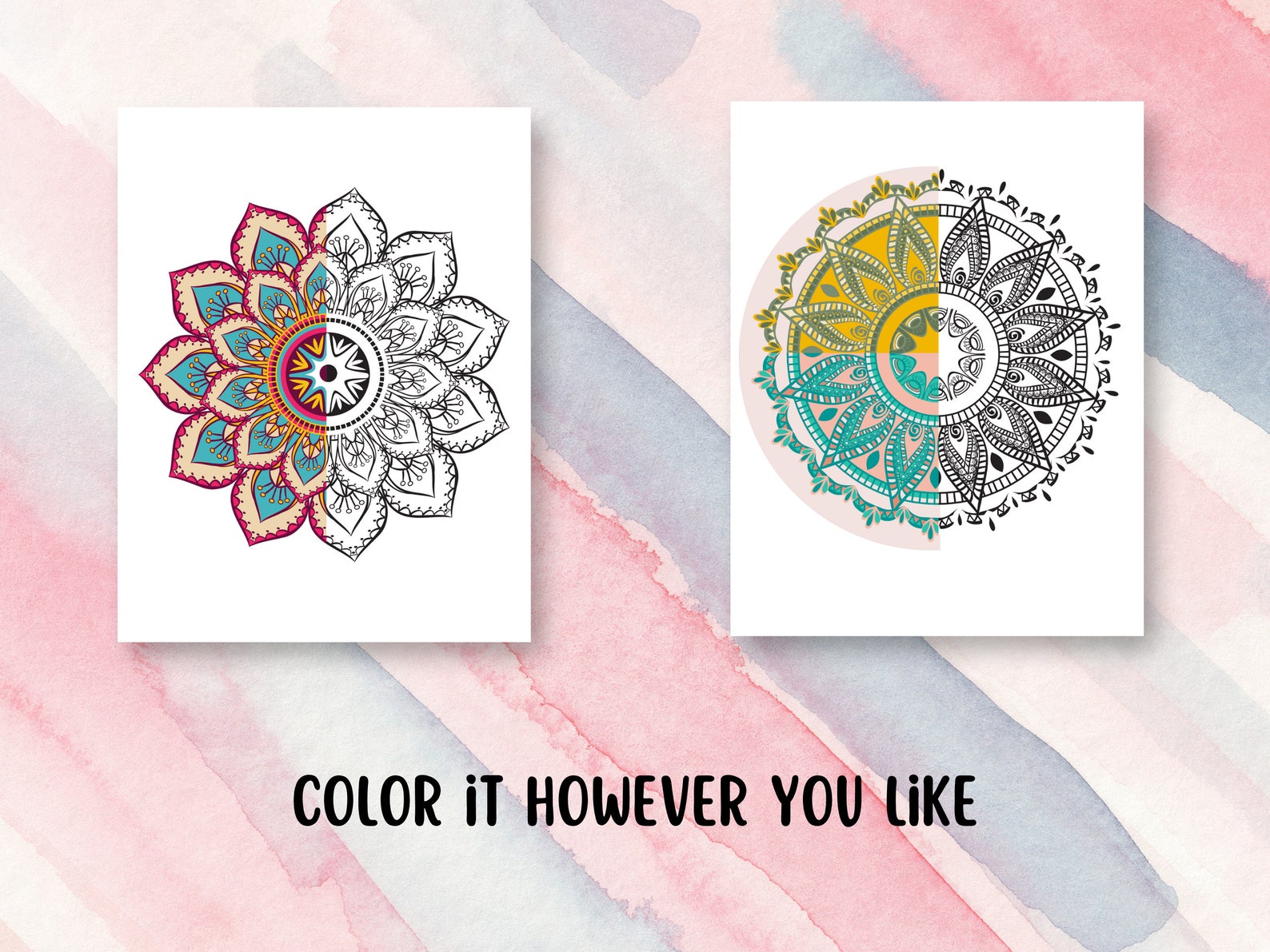 Printable Mandala Coloring Pages, Adult Coloring Book, 40 Amazing ...