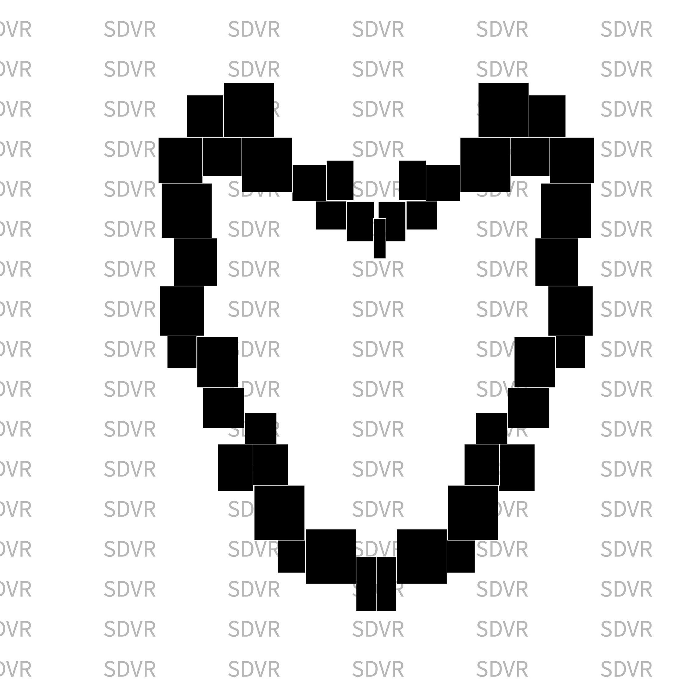 Digital Art. Squared Heart Svg/jpeg/png/psd - Etsy