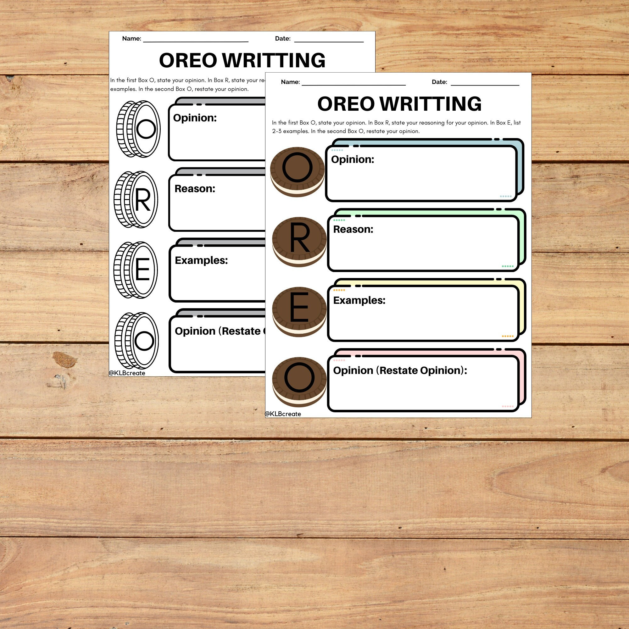 OREO Writing - Opinion/reasons/examples/restate Opinion - Etsy