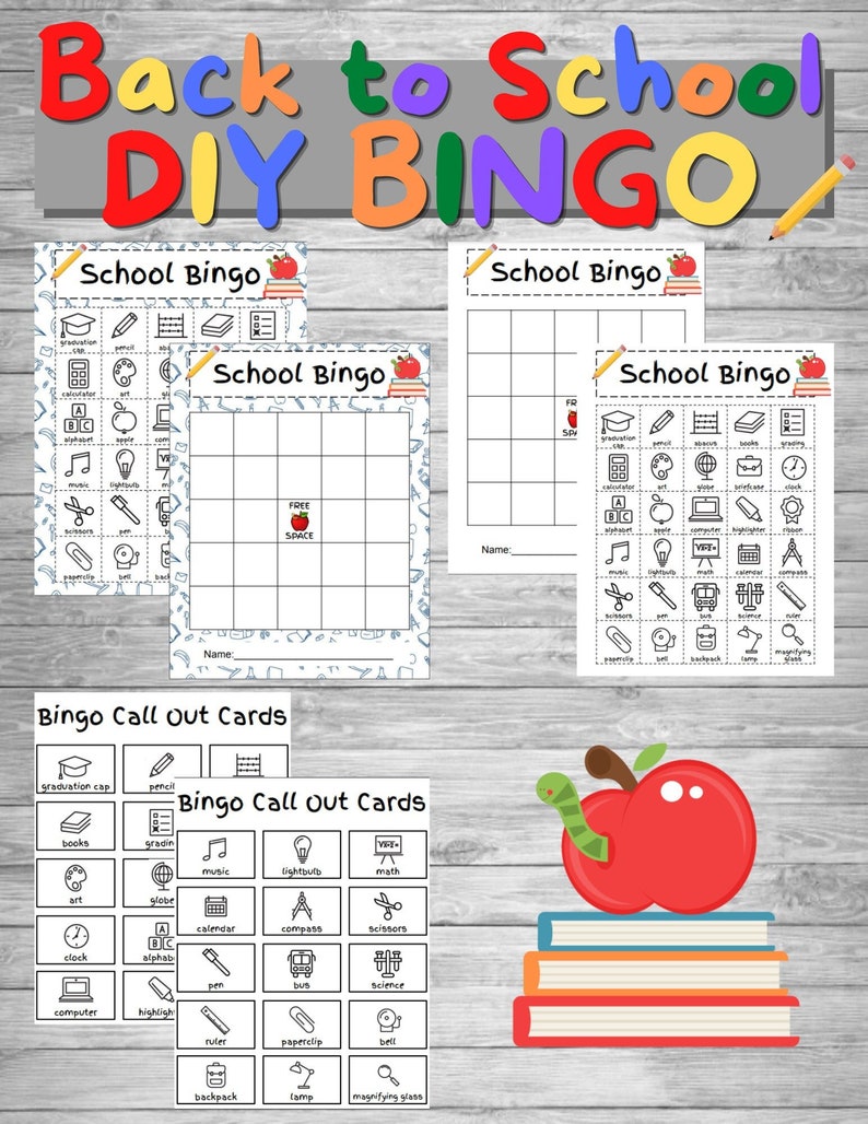 Back to School DIY Bingo - Etsy