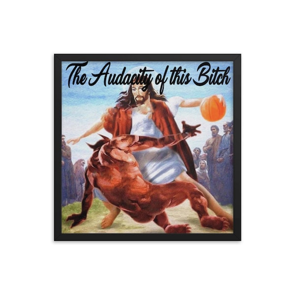 Jesus Crossing up the Devil - Etsy