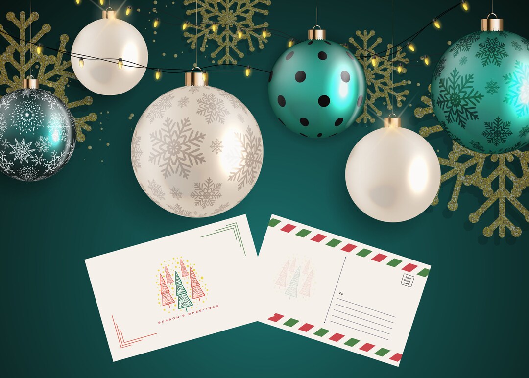 Season's Greetings Postcard digital Download 6.00 X 4.00 In. - Etsy