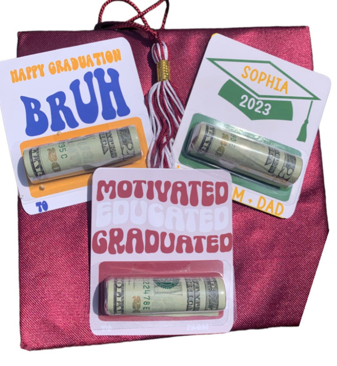 6pk Graduation Money Cards, Graduation Money Gift Cards, Customized ...