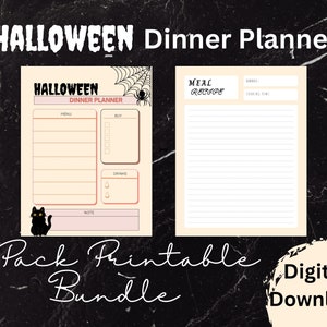 Halloween Dinner Party Printable Planner, Editable Planner, Insta ...