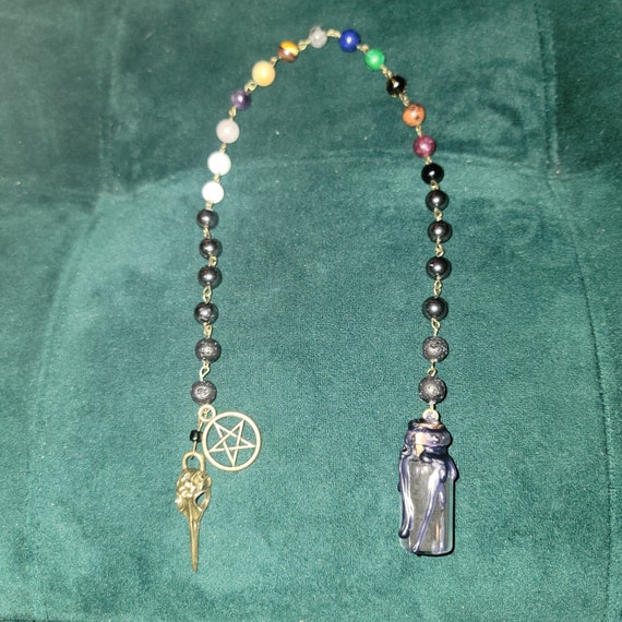 Pagan Prayer Beads Protection Jar and Bird Skull Charm - Etsy