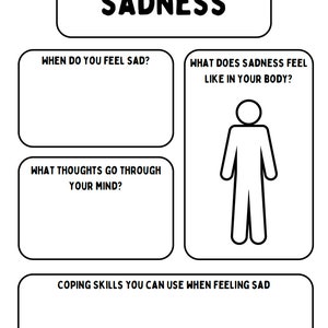 Therapy Emotions Worksheets Set of 3 - Etsy