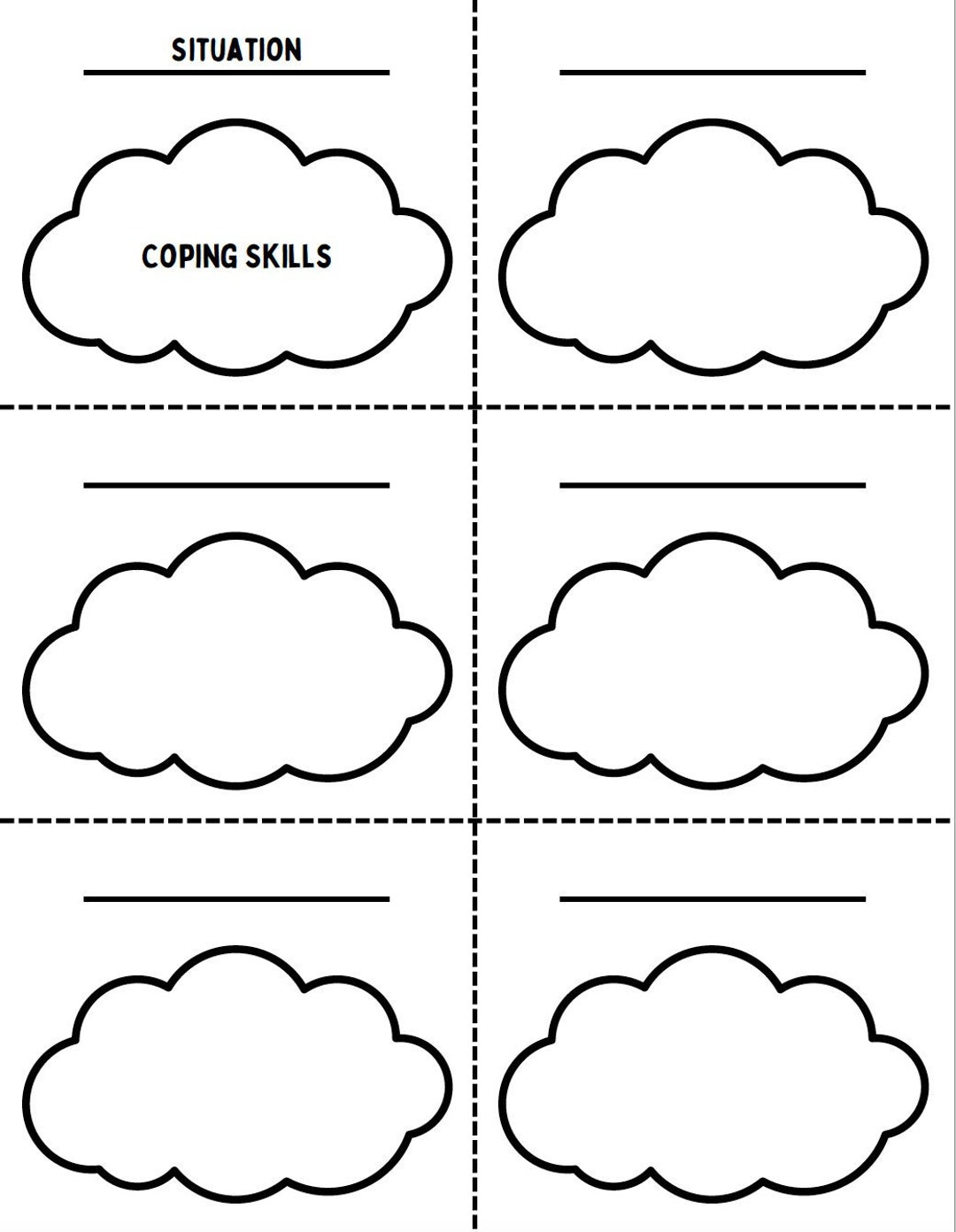Printable Coping Cards/coloring Page - Etsy