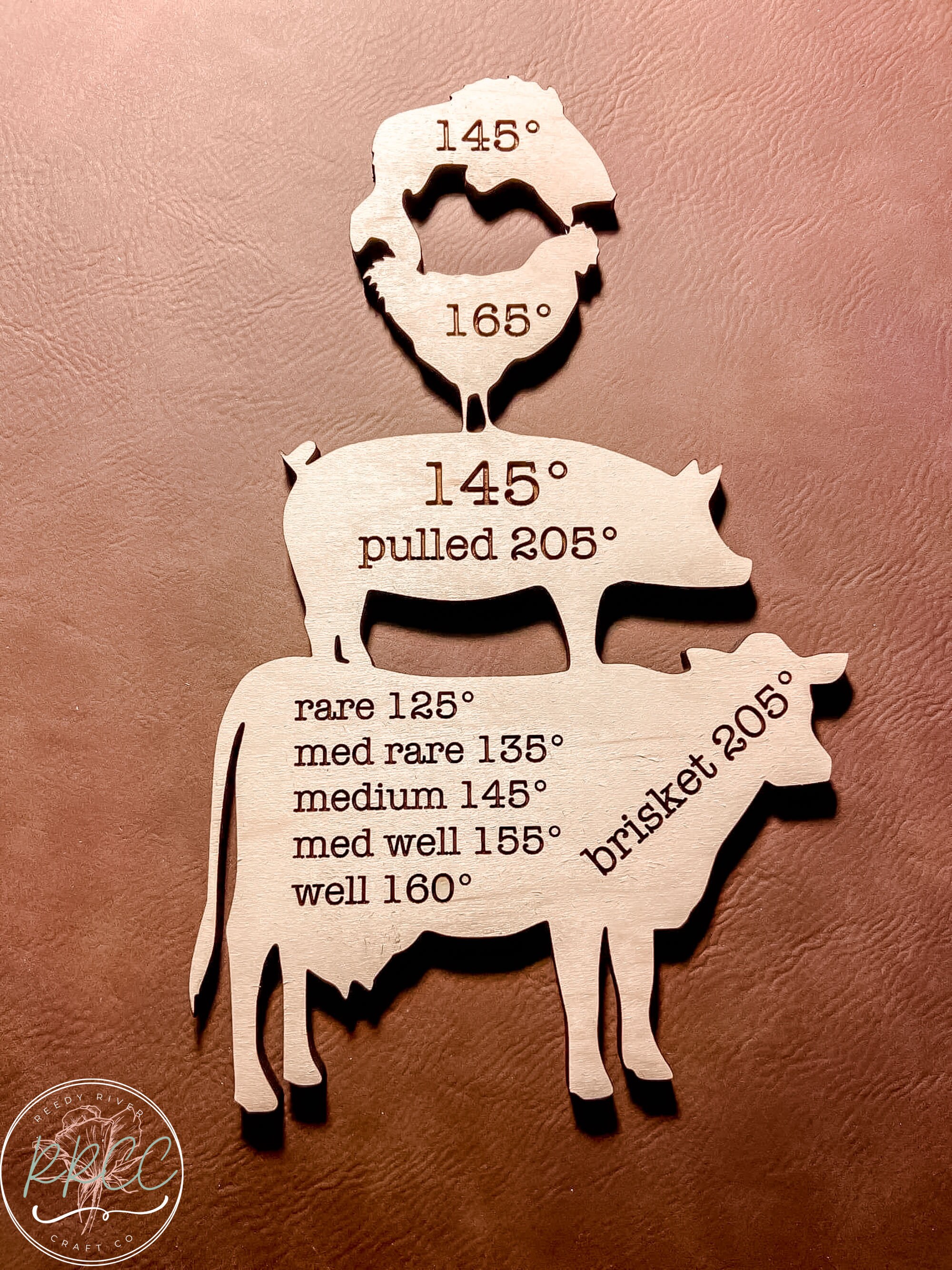 Internal Temperature Cooking Guide Magnet, Meat Temp Magnet, Grilling ...