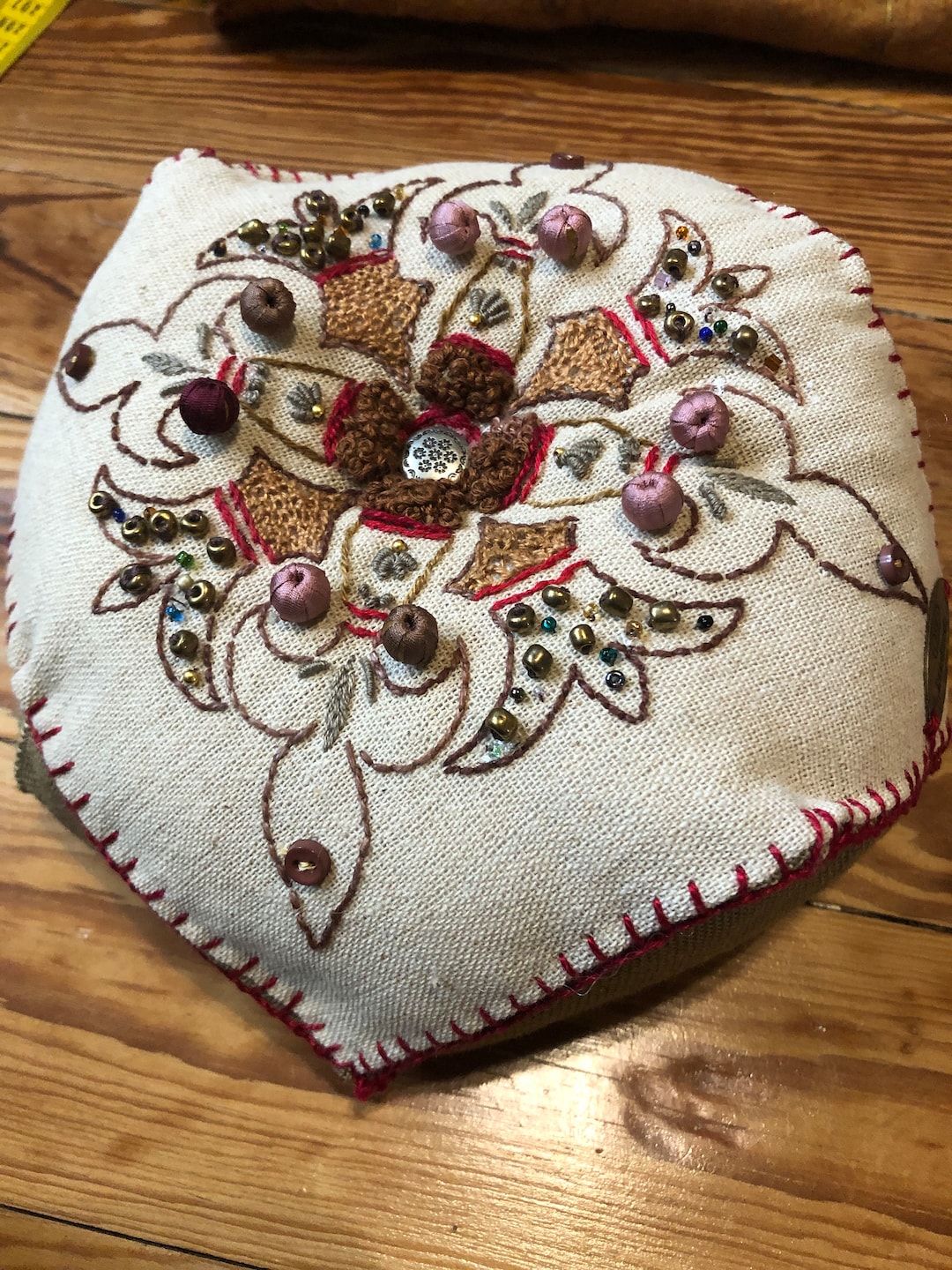 Victorian Style Biscornu Pin Cushion - Etsy