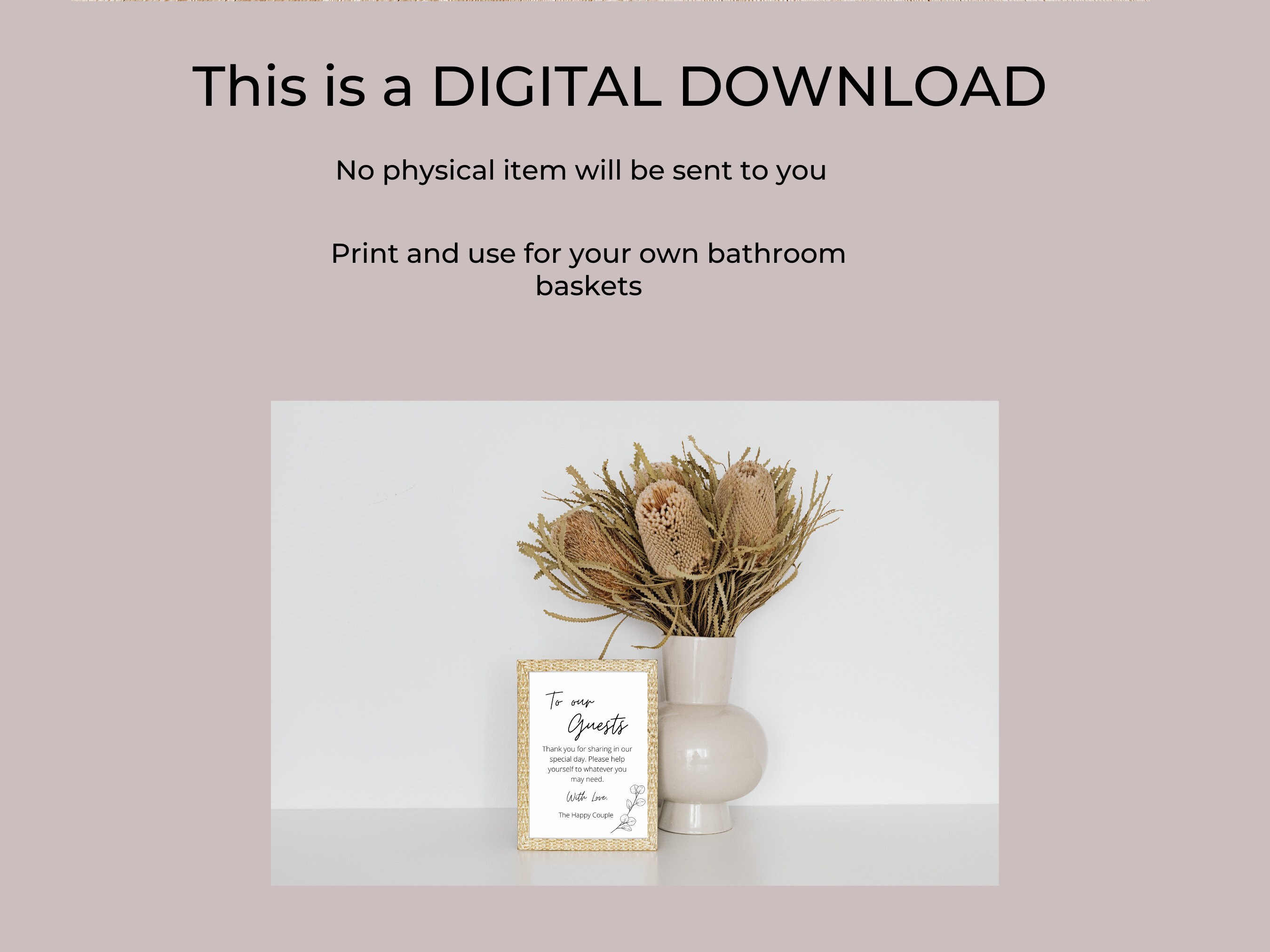 Bathroom Basket Signs Digital Download - Etsy
