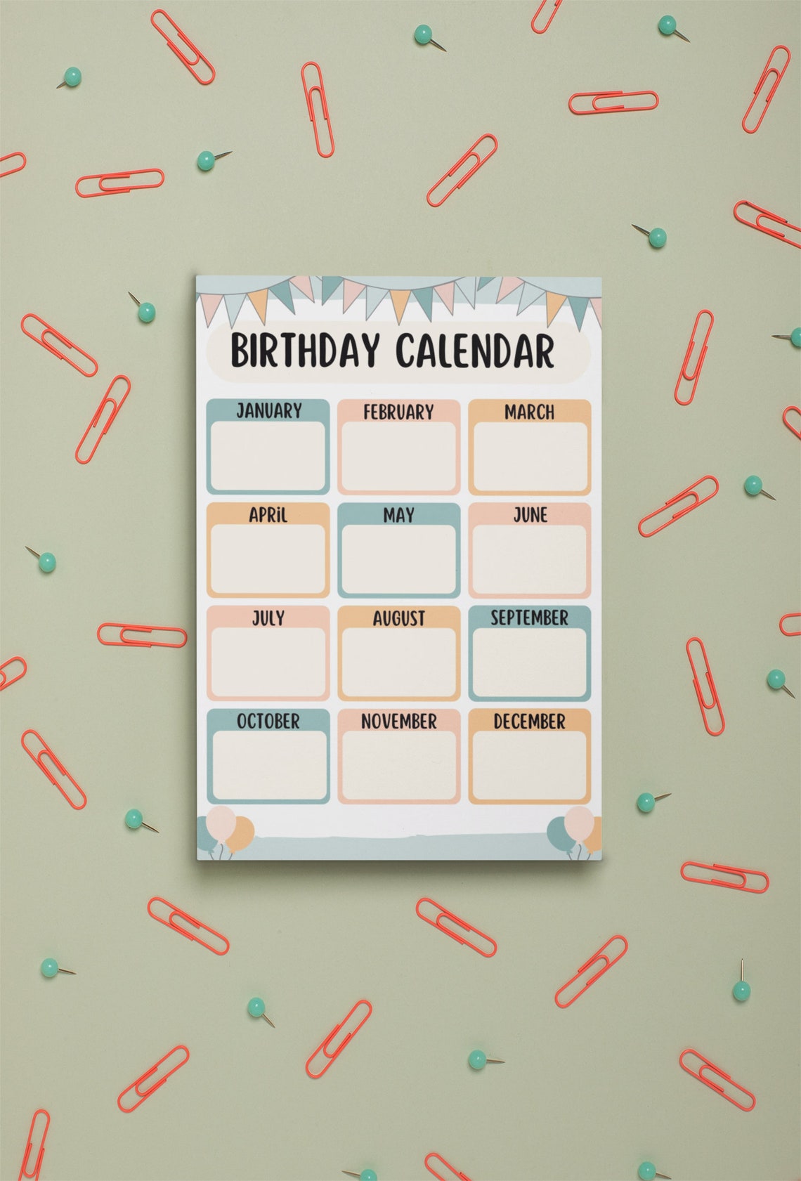Class Birthday Celebrants, Classroom Birthday Poster, Birthday Calendar ...