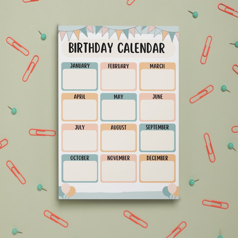 Classroom Birthday Chart - Etsy