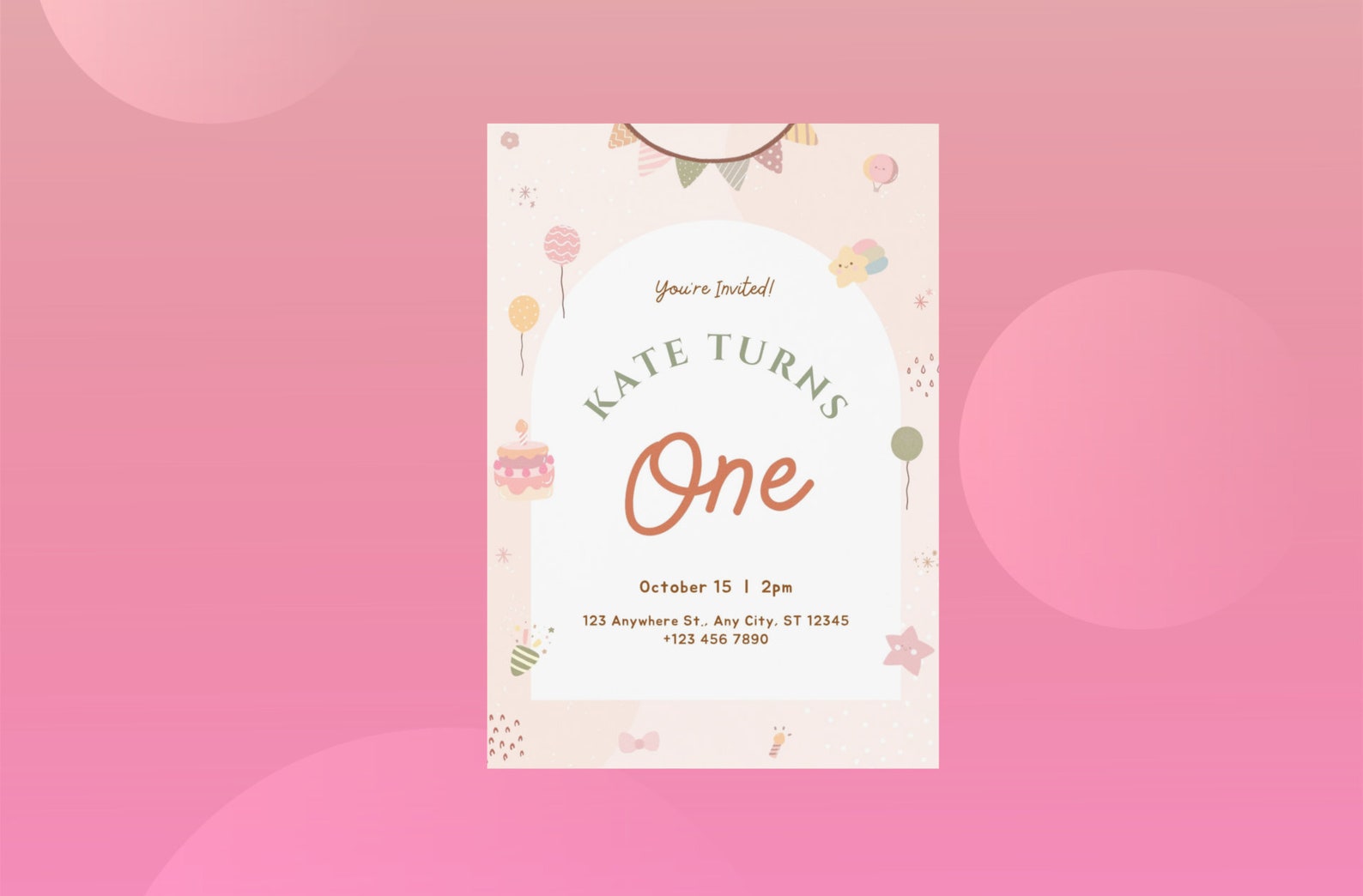 Baby Invitation 1st Birthday Invitation Baby Turns 1 - Etsy