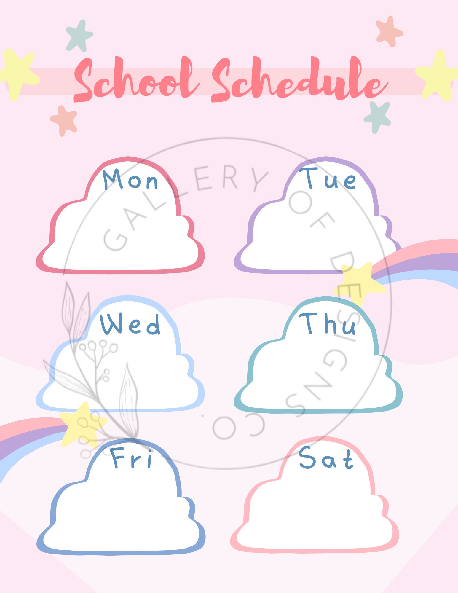 School Schedule, Daily Schedule, Teacher Digital Downloads, Teacher ...