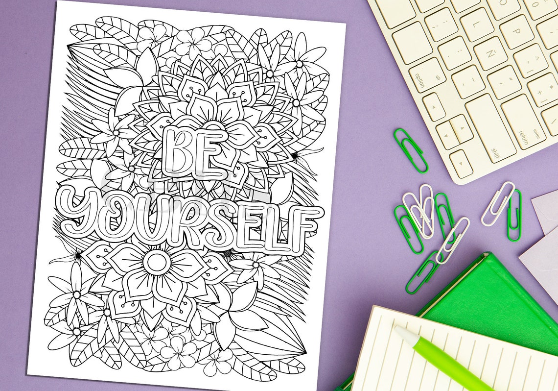 50 Motivational Quote Coloring Pages, Printable Quotes to Color, Teens ...