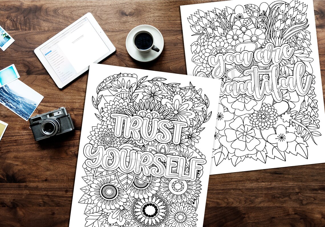 50 Motivational Quote Coloring Pages, Printable Quotes to Color, Teens ...