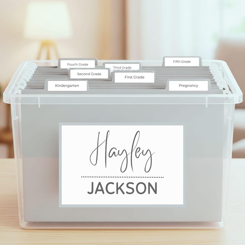 Memory Box Starter Kit | File Cover Pages, Tabs & Box Label | Editable ...