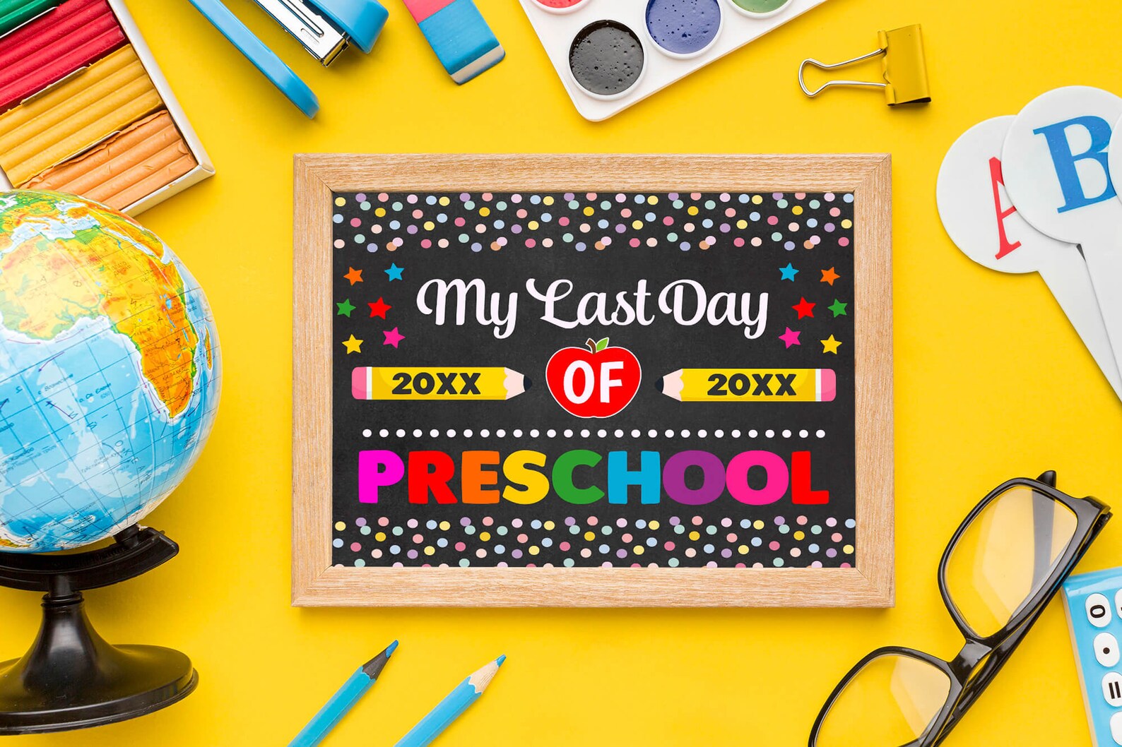 Editable Last Day of Preschool Sign, Printable End of School Year ...