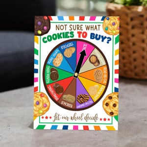Editable Cookie Booth Wheel Sign, Printable PDF Cookie Booth Template ...