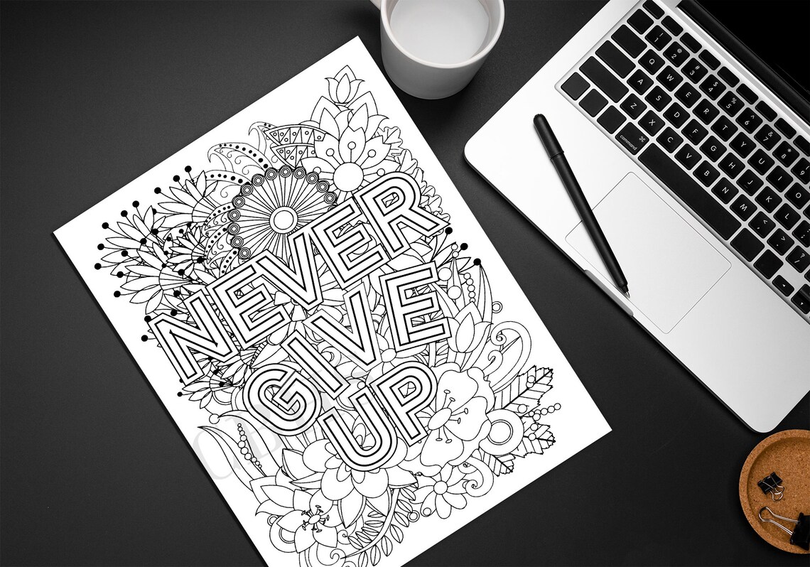 50 Motivational Quote Coloring Pages, Printable Quotes to Color, Teens ...