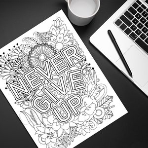 50 Motivational Quote Coloring Pages, Printable Quotes to Color, Teens ...