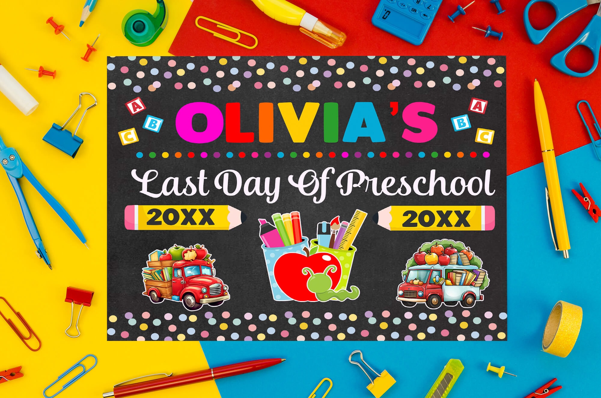 Editable Last Day of Preschool Sign, Printable End of School Year Sign ...