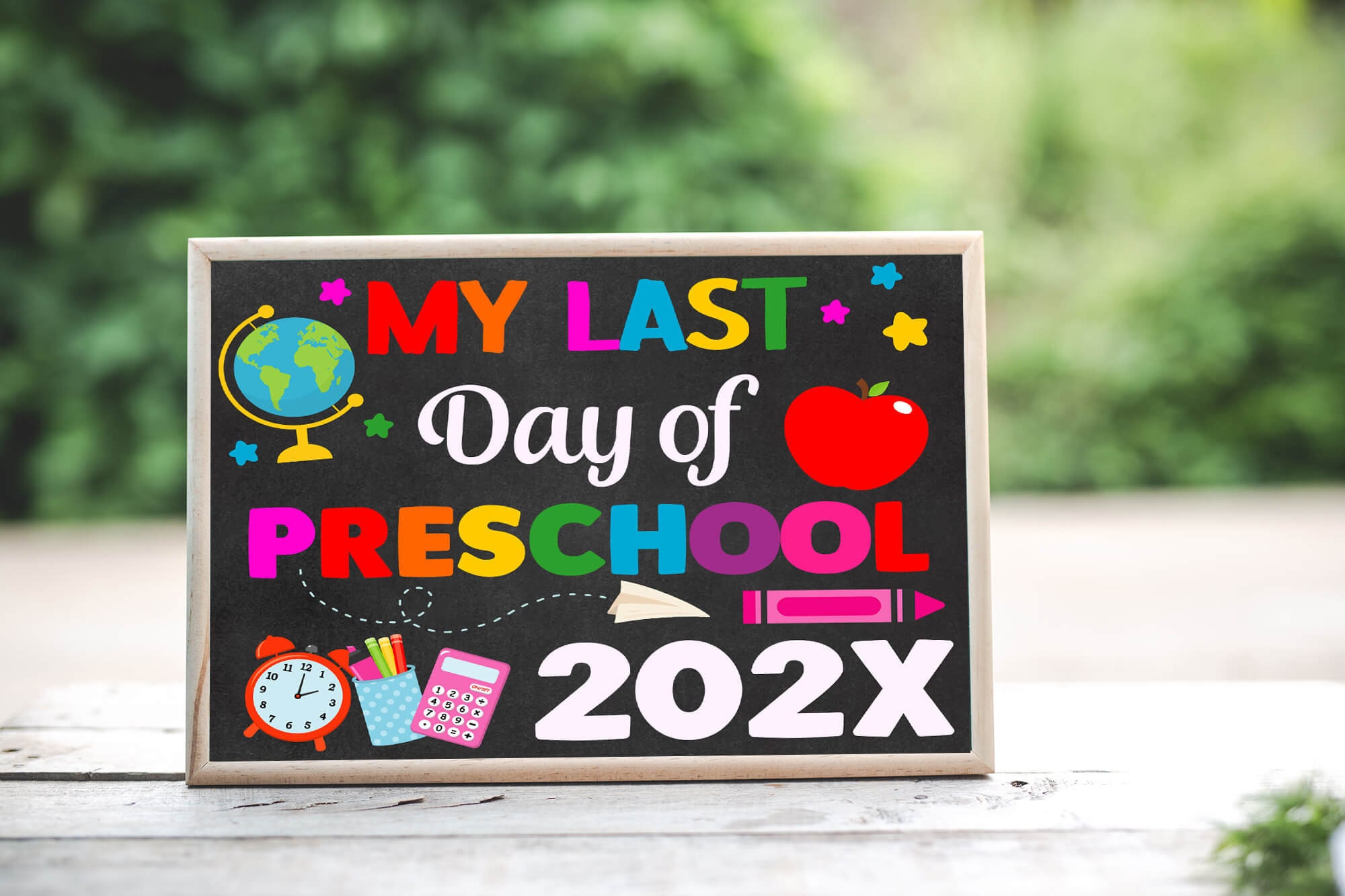 Editable My Last Day of Preschool Sign, School Print, End of School ...