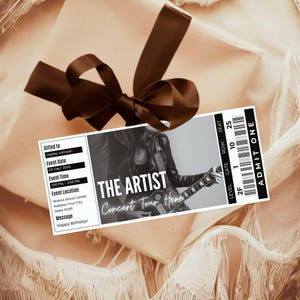 Editable Concert Ticket Template | DIY Event Ticket | Surprise Gift ...