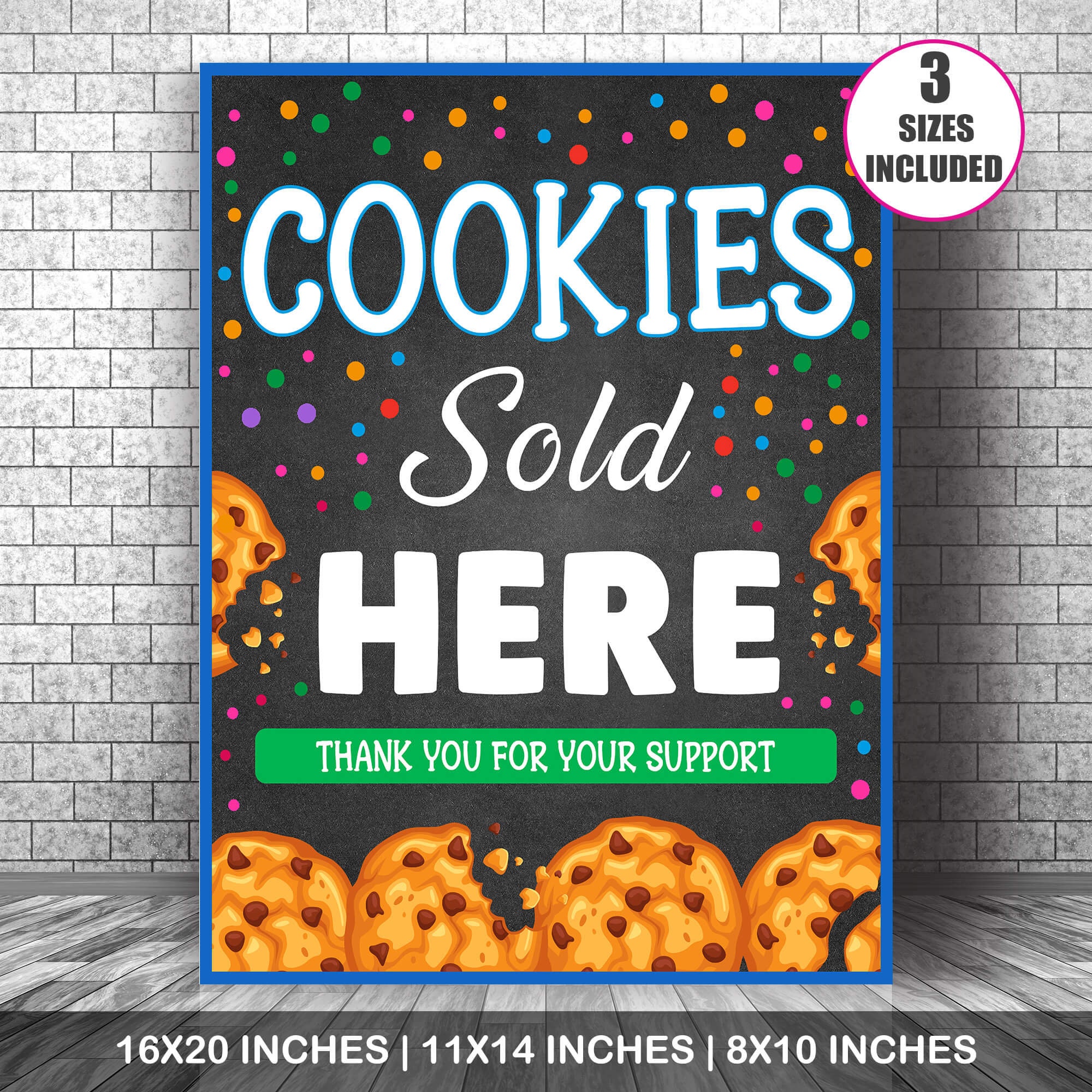 Printable PDF Cookie Booth Sign Set, We Accept Payments Sign Cash ...