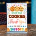 Printable Enjoy Your Cookies Thank You Sign, Cookie Booth Sign, Cookie ...
