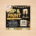 Editable Paint Party Themed Event Flyer, Paint and Sip Flyer, Paint ...