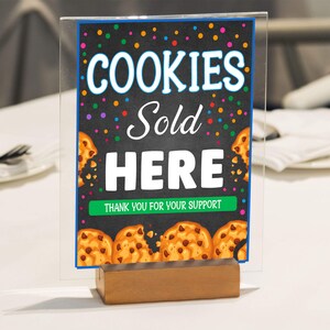 Printable PDF Cookie Booth Sign Set, We Accept Payments Sign Cash ...