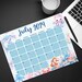 July 2024 Under the Sea Summer Calendar, Printable Cute Underwater ...