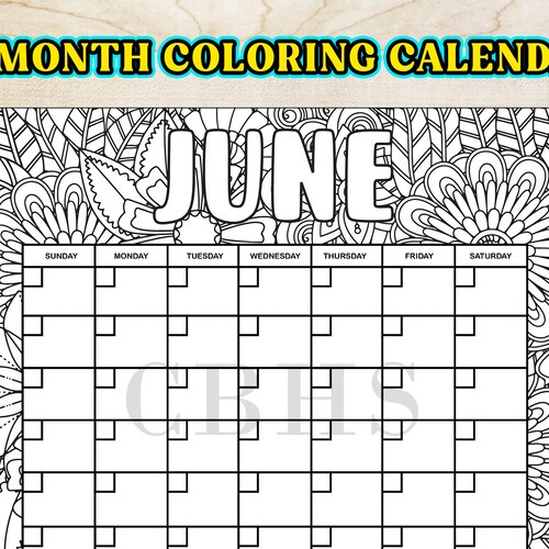 Animal 2023 Coloring Calendar Printable Wall Calendar DIY - Etsy