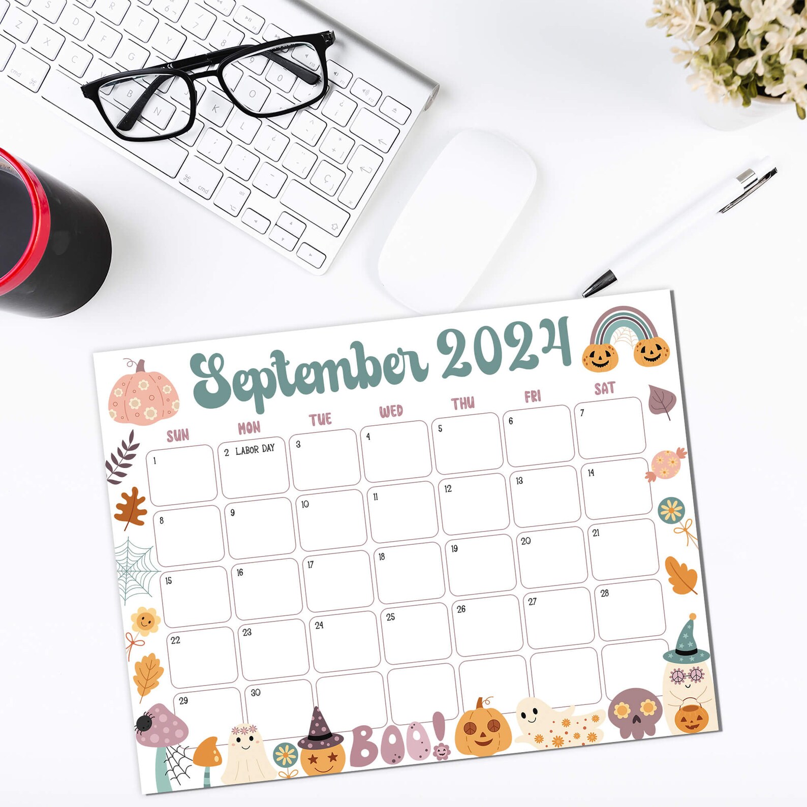 Spooky September 2024 Calendar Printable for Halloween - Etsy