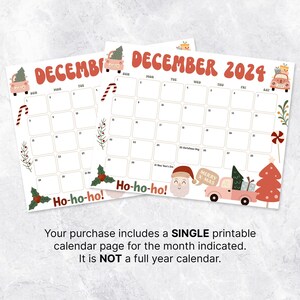 Vintage December Calendar With Retro and Cute Theme - Etsy