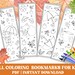 Printable Color Your Own Autumn Coloring Bookmark for Kids, Fall ...